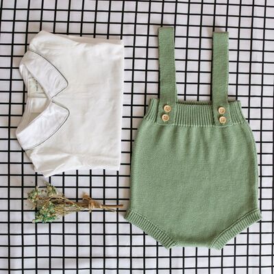 New  Baby Knitting Rompers Cute Overalls Newborn Baby Boys C