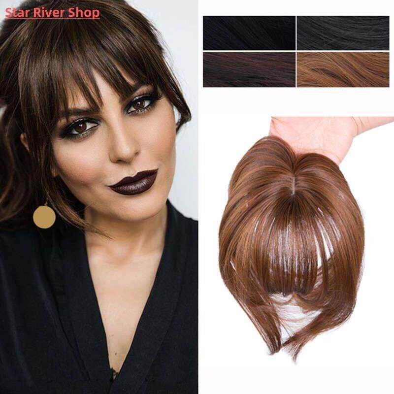 Gres Synthetic Hair Fringe Clip Bangs Straight Fake Hair Pie