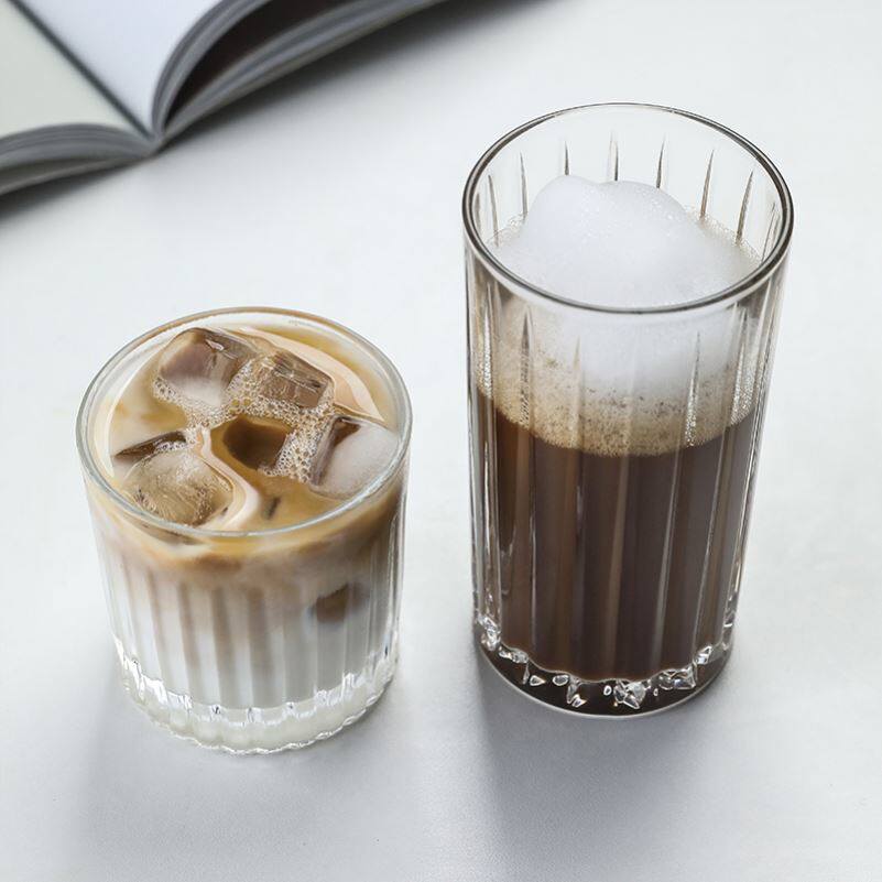 Iced coffee mug, iced mocha latte glass