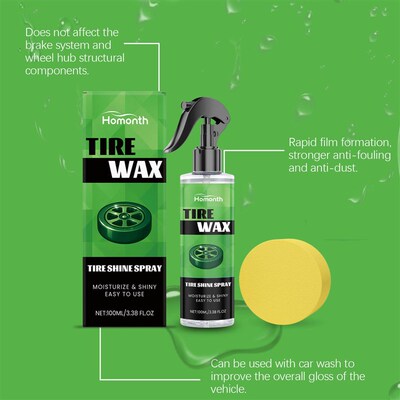 HOMONTH Wheel Shine Spray Kit - Car Tire Maintenance, Stain