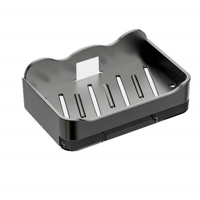 No-drill soap holder wall-mounted double-layer soap draining