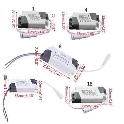 LED Constant Current Driver AC 85-265V 1-3W/ 4-7W/ 8-12W/ 12