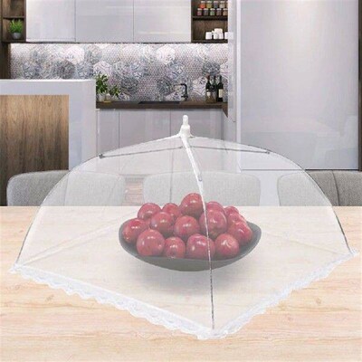 Food Mesh Cover Folding Food Cover Net Umbrella Picnic