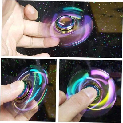 EDC Fidget Spinner Metal Toy Rainbow Spiner R118 Hand Spinne
