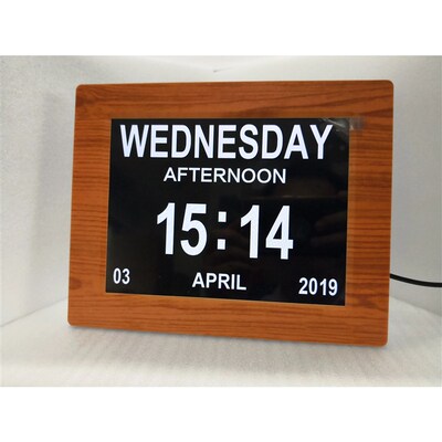 8 Inch Alarm -Dementia Clock With Custom Reminders& Large Di