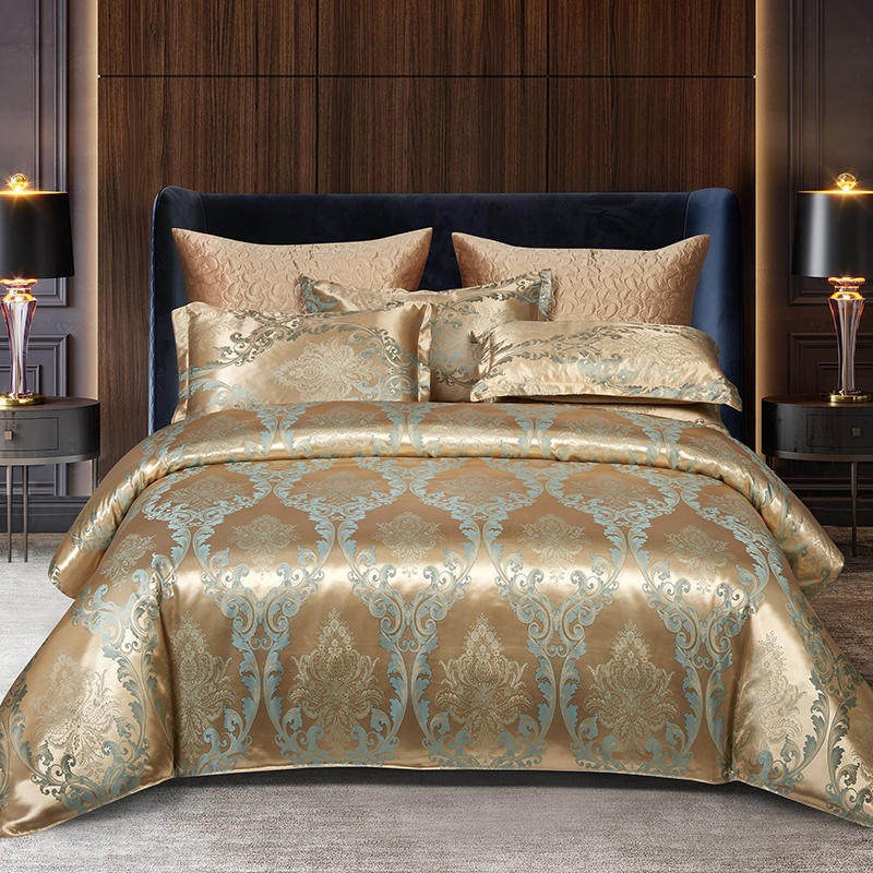 Satin Jacquard Four-piece Light Luxury Bed Sheet Set, Four-p