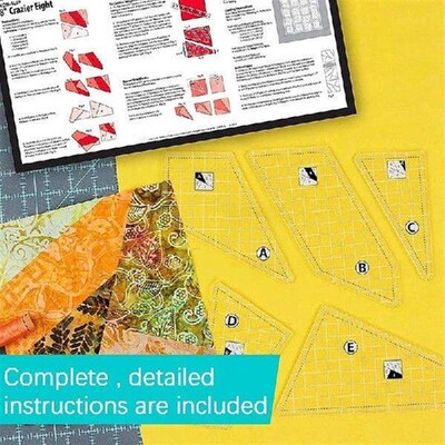 5Pcs Creative Quilting Cutting Template Grids Crazier