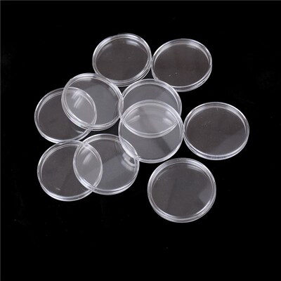 10Pcs/lot 18/27/30/32/35/40/50mm Clear Coin Holder Capsules