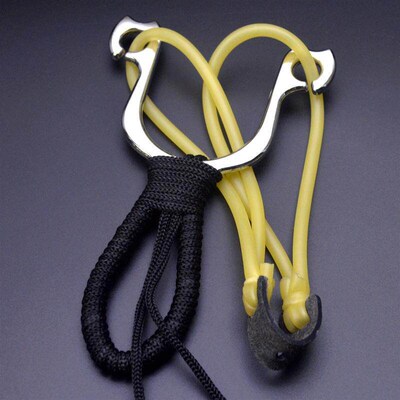 Large black rope metal slingshot stainless steel high stengt