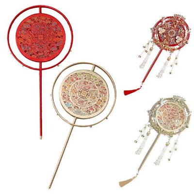 Chinese Wedding Hand Fan Semi Finished Luxury Ming Hanfu