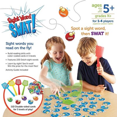 kindergarten games Sight Word Swat classroom learn toy拍单词