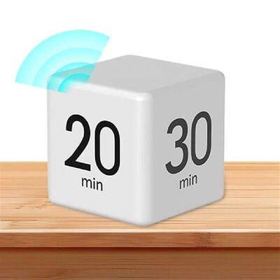 Cube Timer Gravity Sensor Flip Timer Multi-Function Kitchen