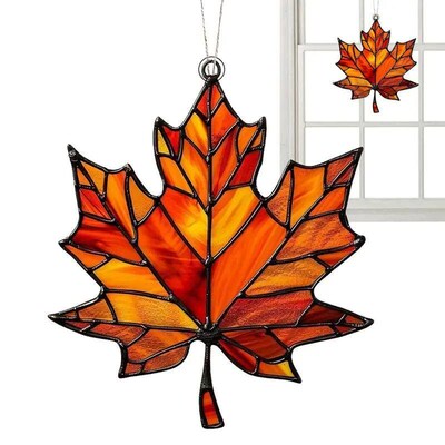 Artificial Acrylic 2D Maple Leaf Autumn Fake Leaves Garland