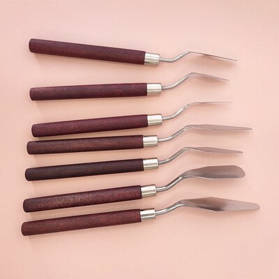 7Pcs/Set Stainless Steel Oil Painting Knives Artist Crafts S