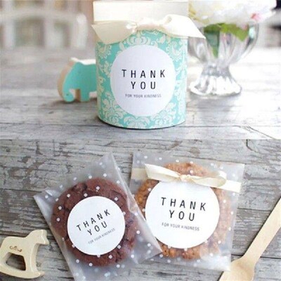 100Pcs Transparent Cellophane Bag Clear Opp Plastic Bags