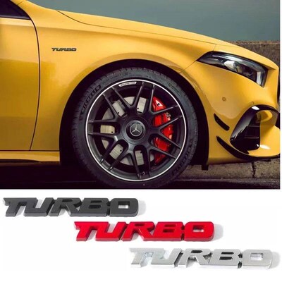 Car er Turbocharged Turbo Metal Alloy 3D Badge Car Modificat