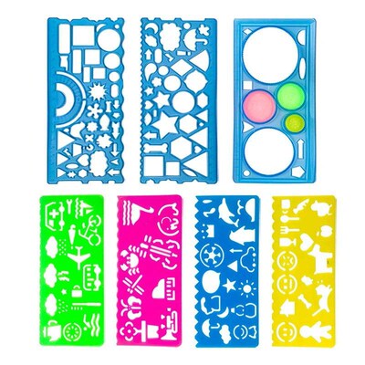Bview Art Multifunctional Hollow Rulers Drafting Tools Schoo