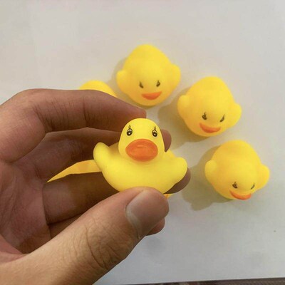 Squeaky Yellow Duck Baby Bath Toy - Floating Duck for Babys
