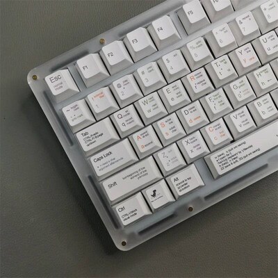131 Keys Cherry Profile Programmer Style Keycaps Minimalist
