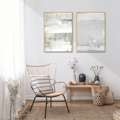 侘寂风大幅客厅沙发背景墙落地挂画极简高级感黑白抽象玄关装饰画