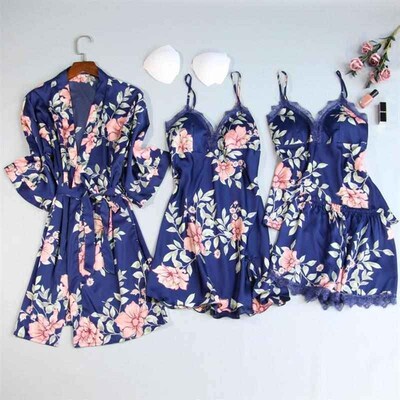 s pama elastic satin loose lace  suit