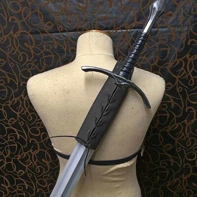 Medieval Sword Shoulder Back Sheath Scabbard Frog Holder For
