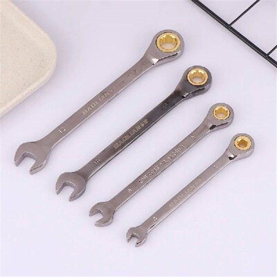 1Pc Universal Spanners, Golden Ratchet Wrenches,Torque