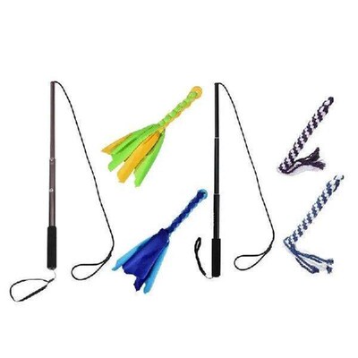Interactive Flirt Pole Toy For Dogs Exercise Extendable Pet