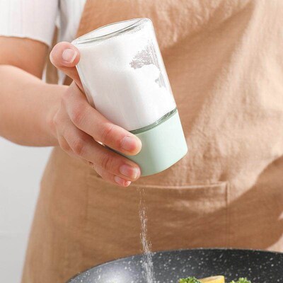 Kitchen Press-Type Salt Shaker, Quantitative Salt Dispenser,