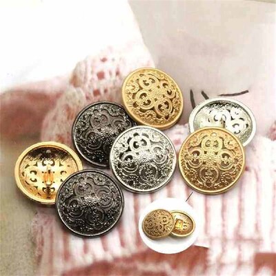 30 Pcs Metal Buttons Hollow Dome Fashion Snap Sewing
