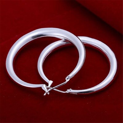 factory price E20 wholesale circle hook silver color earring