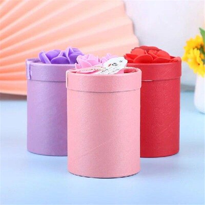 1Pc Round Flower Paper Boxes Gift Packaging Box Lid Flowers