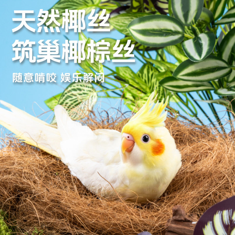 鹦鹉鸟窝垫料海南天然椰丝小鸟专用刨花玉米芯虎皮鸟巢繁殖垫料