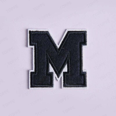 Navy Blue Letter Patch ABC DEF OPQ RST UVW XYZ Embroidery Pa