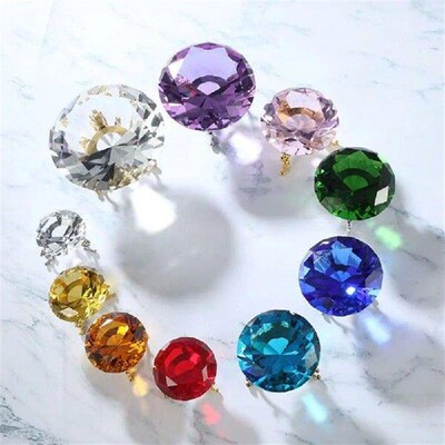 Faceted Cut Clear Crystal Diamond Romantic Creativity
