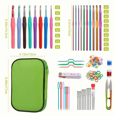 Fenrry Crochet Hook Set Crochet Needle Kit Beginner Yarn Nee
