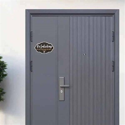 No Knock Door Sign Dangling Anti Soliciting Sign Wooden