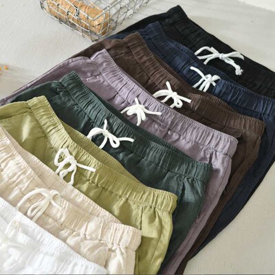 Summer Mens Simple Solid Color Straight Leg Pants Mens Tet