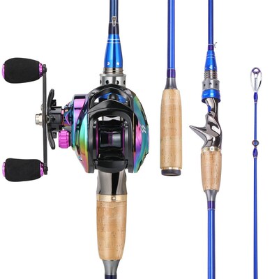 Sougayilang Baitcasting Fishing Rod and Reel Full Kit 4Secti