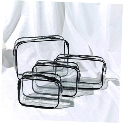 PU Travel Storage Bag Cosmetic Makeup Washbag Clear Handbag