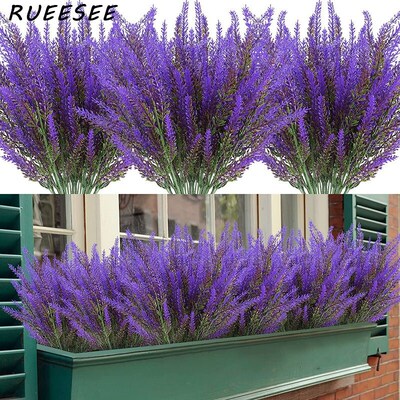 Artificial Flowers Cold Resistant Lavender Gypsophila 6 Styl