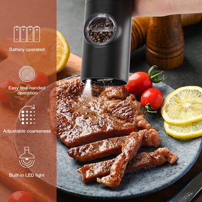 Automatic Electric Mill Pepper And Salt Grinder With LED Lig