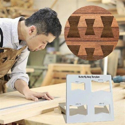 Butterfly Key Inlay Template Clear Bow-Tie Joint