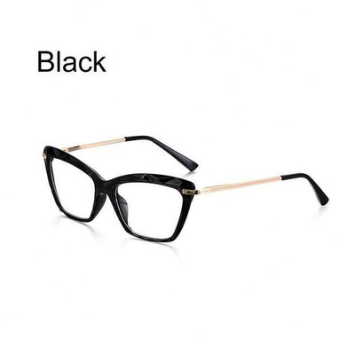 Montura de gafas curas para mujjer, lentes transparent