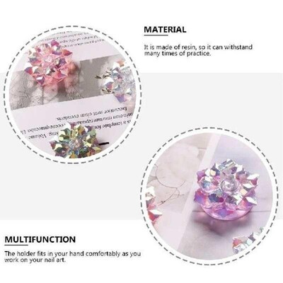 4 Pcs Manicure Practice Nail Tray Rack Fake Nails Bracket