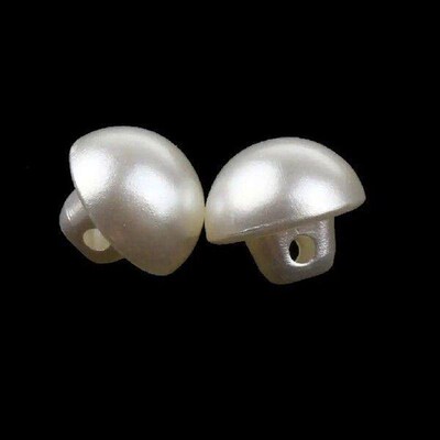 2X 50 Pieces Plastic Semicircle Pearl Buttons for DIY