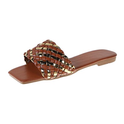 Slippers Womens Fashionable Outer Wear New Summer Woven Fla