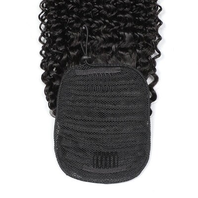 Live Hair Wig Kinky Cly Drawstring Tail Huamn Hair Drawstrin