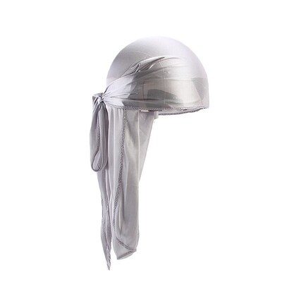 Unisex Silky Satin Durag men Bandana Extra Long Tail Cap Tur