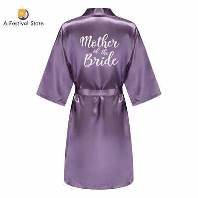 Bathrobe Bride Satin-Silk Robe Women Bridal Party Sister Tea